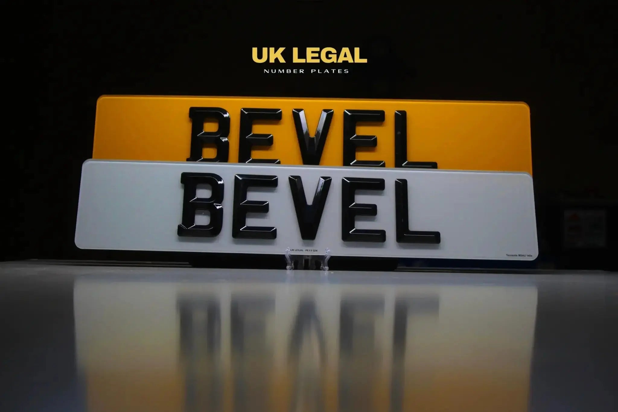 Bevelled Legal Number Plate maker - Mot compliant custom made - – PlateLuxe